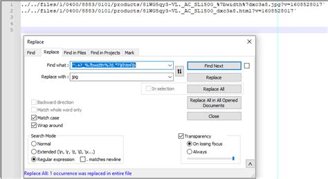 Regex Replace Word Only If String Contains Notepad Super User