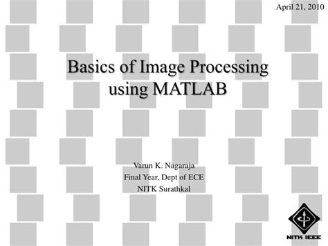 basics of image processing using matlab