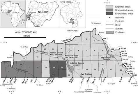Location And Map Of Osho Forest Reserve In The Ido Local Government