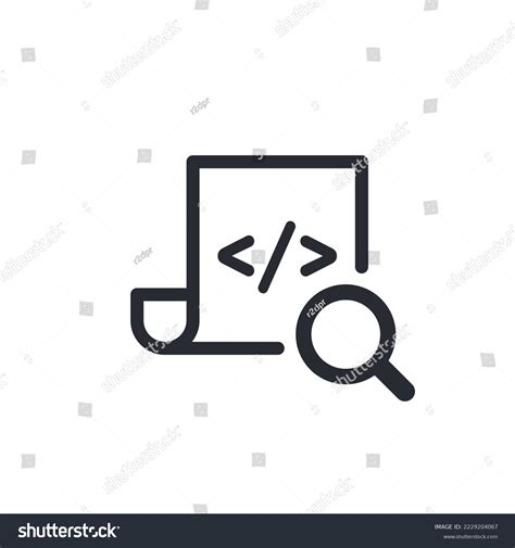 Document Icon Code Icon Office Document Stock Vector Royalty Free