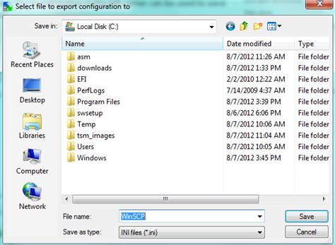 Tivoli Storage Manager Exporting Winscp Configurations And Saved Sessions