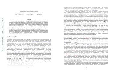 Impartial Rank Aggregation Papers With Code