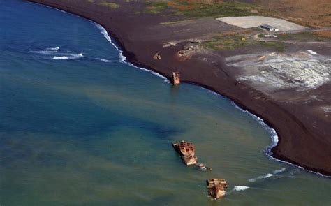 Sunken World War Ii Era Ships Are Rising From The Sea Near Iwo Jima
