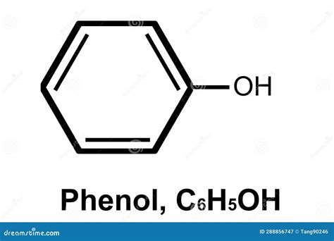 Chemical Structure Of Phenol C6h5oh Stock Image 288856747