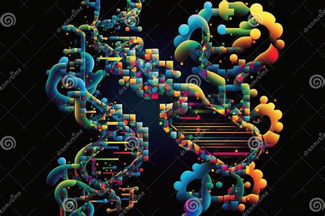 Genetic Programming Algorithm Generating Unique Solutions For Complex Problem Stock Illustration