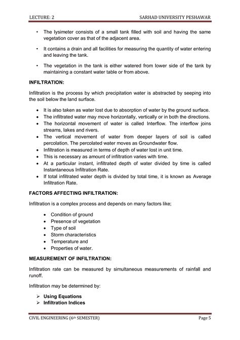 Hydrology And Water Managementevaporation And Infiltration Pdf Hydrology And Water Managementevaporation And Infiltration Pdf