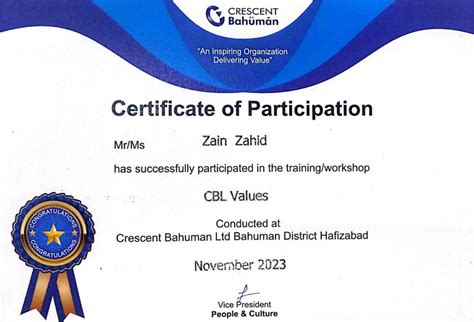 Zain Zahid On Linkedin Crescentbahumanlimited Corevalues