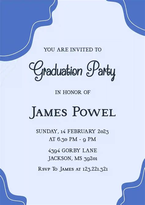 졸업 술 무료 졸업 초대장 템플릿 Invitanku