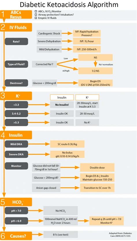 Diabetic Ketoacidosis DKA Algorithm Manual Of Medicine