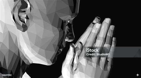 기도하는 사람 기도하는 자세로 손을 내립니다 신앙과 소망으로 하나님께 기도하십시오 종교 예배 사랑과 영성에 대한 개념 3d 벡터