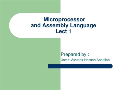 Ppt Microprocessor And Assembly Language Powerpoint Presentation Free Download Id2911213