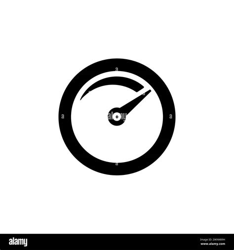 Speedometer Flat Vector Icon Simple Solid Symbol Isolated On White Background Stock Vector