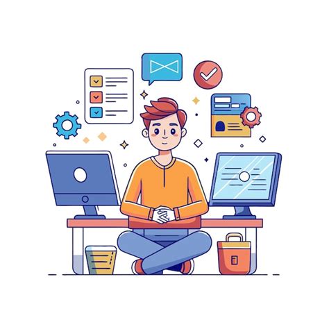 작업하는 사람들의 개념 일러스트레이션 프리미엄 벡터