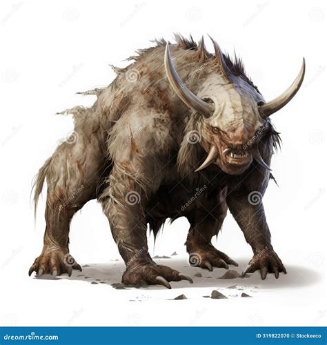 High Quality 2d Illustration Of Full Body Bunyip Cartoon Stock Illustration Illustration Of