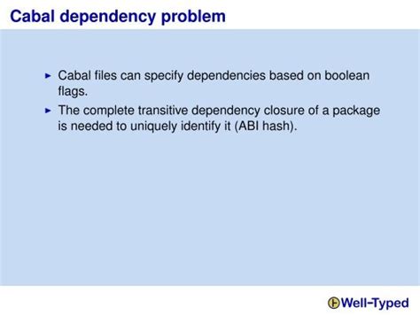 Cabal Dependency
