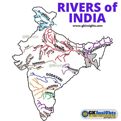 Rivers Of India Map River System In India Rhxrzi