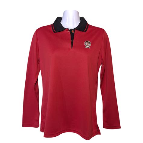 小八將 竹碳纖維長袖polo衫 女版 紅色m 女款 品牌polo衫 小八將易購網