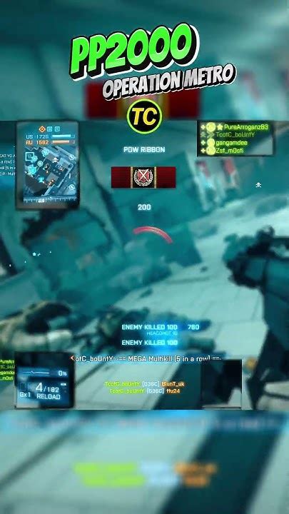 Rocking The Pp2000 On Operation Metro Battlefield3 Battlefield Youtube
