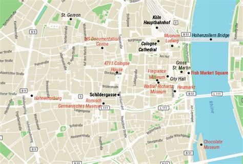 Cologne Tourist Attractions Map 60 Photos