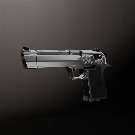 Desert Eagel Gun 3d Model Animated Rigged Cgtrader