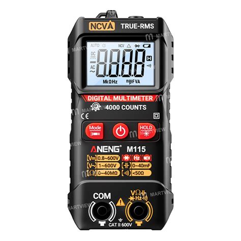 Aneng M115 Multi Function Automatic Digital Capacitance Meter With Ncv And Diode Test Function