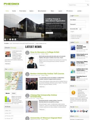 Shaper Pheonix V1 0 From Joomshaper Education Template For Joomla For Cms Com