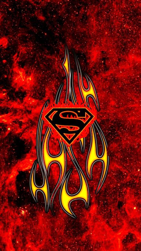 Superman Logo On Fire