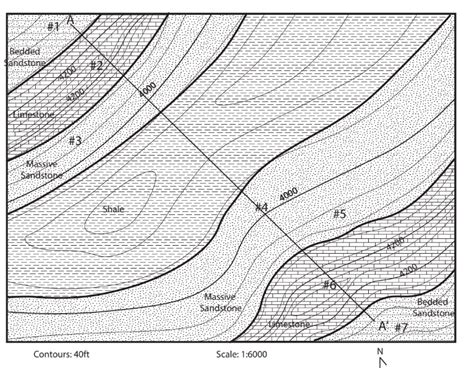 Solved Exercise Constructing A Geologic Cross Section With