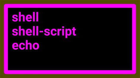 Shell Script Echo New Line To File Youtube