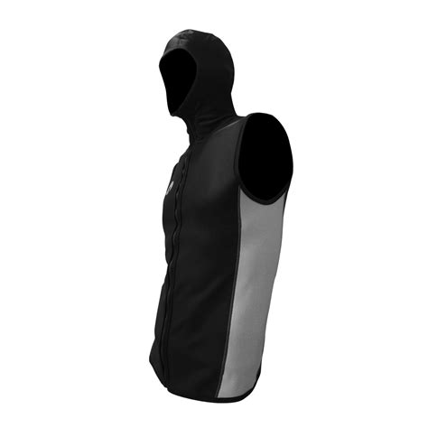 Chillproof Vest Front Zip With Hood Mens Deep Blue Asia