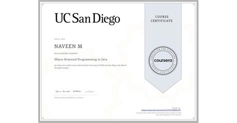 naveen m on linkedin completion certificate for object oriented programming in java