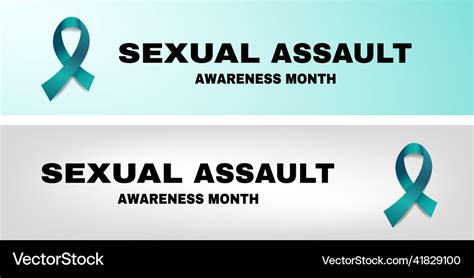 Sexual Assault Awareness Month Concept Banner Vector Image