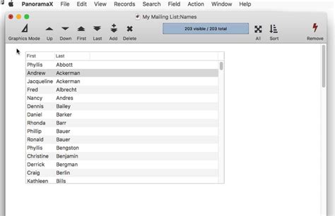 Searchable List