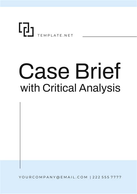 Free Case Brief Templates To Edit Online And Print