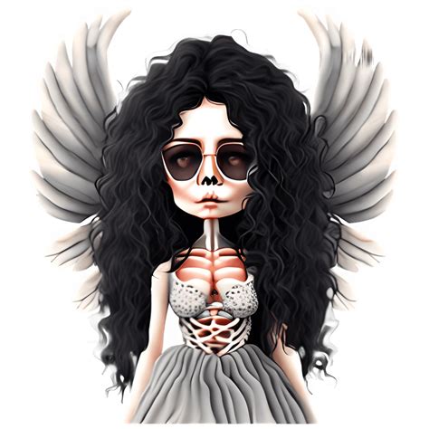 Superbe Angel Skeleton Girl · Creative Fabrica