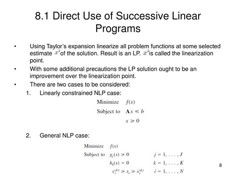Ppt Chapter 8 Linearization Methods For Constrained Problems Powerpoint Presentation Id1197953