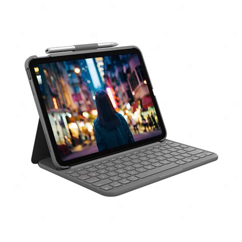 Bao Da Case Kèm Phím Logitech Slim Folio Dành Cho Ipad Gen 10 10 9