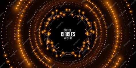 Digital Circles Of Glowing Dots For Your Banner Design Big Data