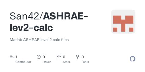 GitHub San ASHRAE Lev Calc Matlab ASHRAE Level Calc Files