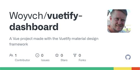 GitHub Woyvch Vuetify Dashboard A Vue Project Made With The Vuetify Material Design Framework