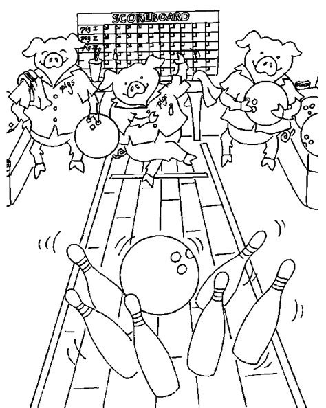 Color The Bowling Alley Worksheet Education Worksheets Library