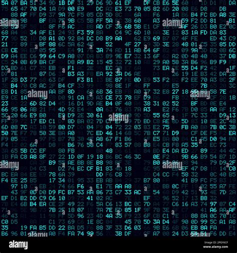 Tech Background Cyan Filled Hexadecimal Pairs Background Medium Sized
