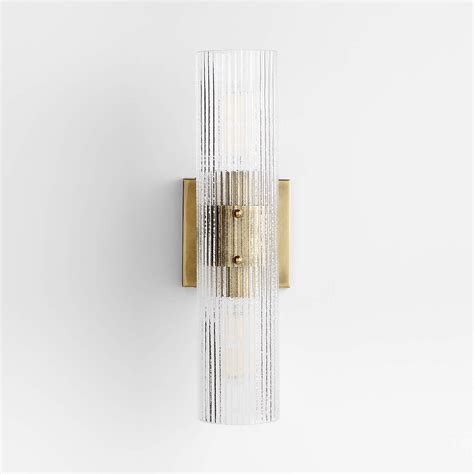 Soleil Fluted Glass 2 Bathroom Vanity Light Wall Sconce Reviews