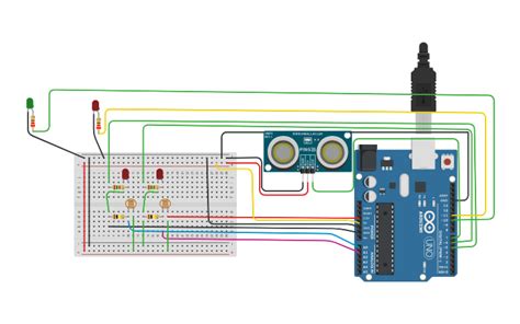 Circuit Design Lane Detection And Collision Avoidance Alert Tinkercad