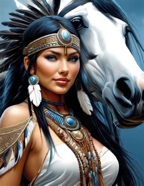 Beautiful Native American Girl Art