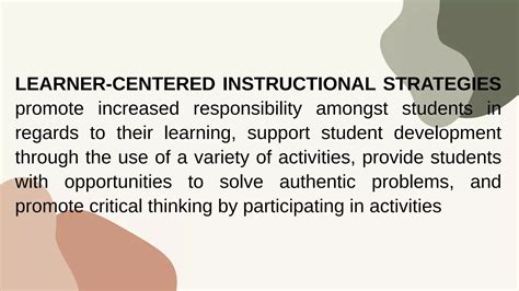 Learner Centered Instructional Strategies Report 1pptx