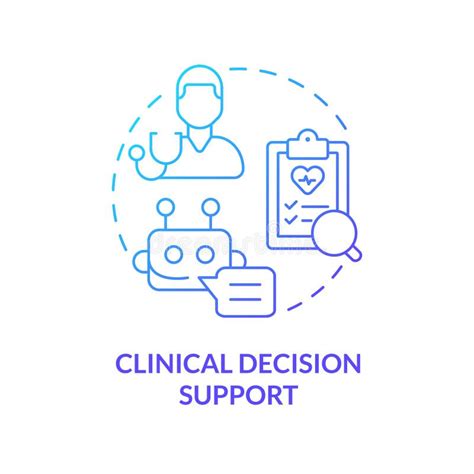 Clinical Decision Support Blue Gradient Concept Icon Stock Vector Illustration Of Healthcare
