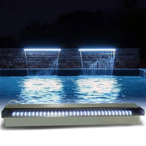 Outdoor 304 Stainless Steel Pool Water Sheer Descent Garden Pond
