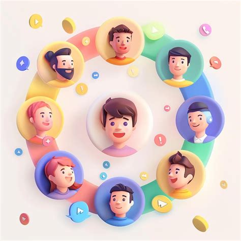 Ui Design Of Messenger Application Round Application Design Premium Ai Generated Image