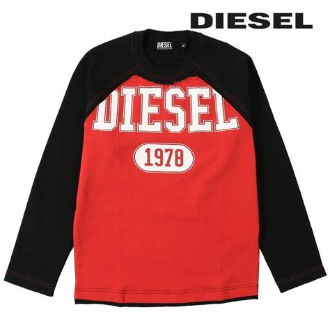 ディーゼル Diesel スウェットシャツ トレーナー メンズ ロゴクラックプリント ラグランスリーブ 長袖 プルオーバー S Raglen